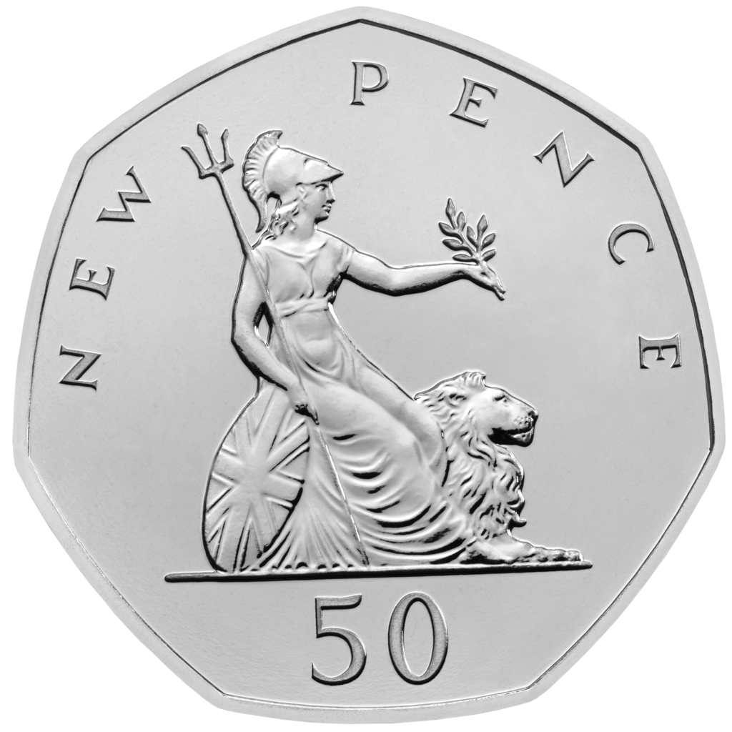 00 Celebrating 50 Years Of The 2019 Kew UK 50p Brilliant Uncirculated